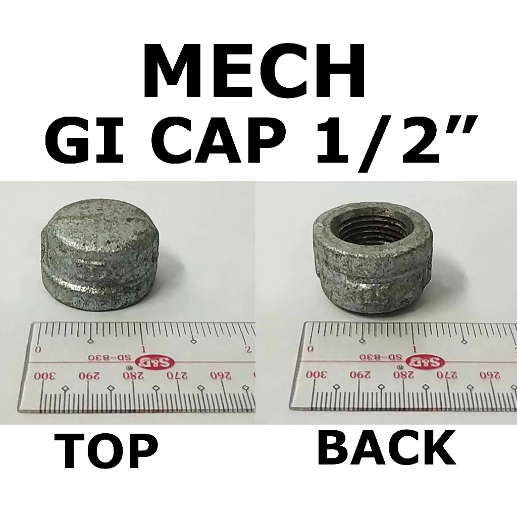 MECH GI CAP 1/2" SCH40 STANDARD GALVANIZED IRON ...