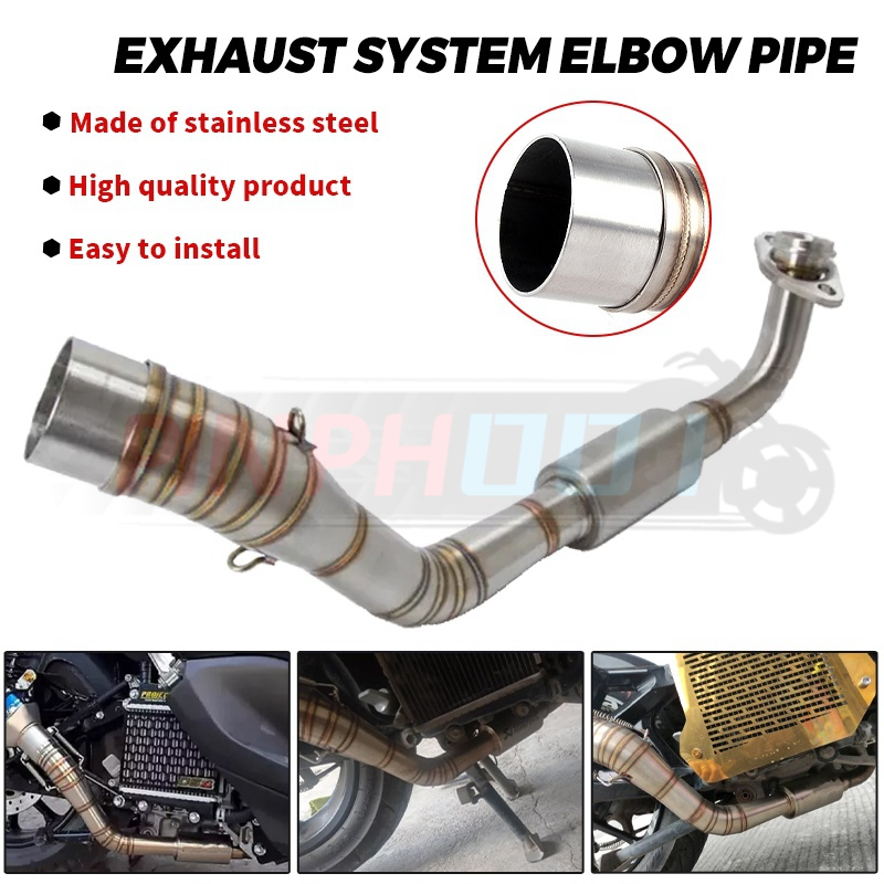 Motorcycle Exhaust Escape Slip-on pipe Exhaust Muffler Front pipe Neck ...
