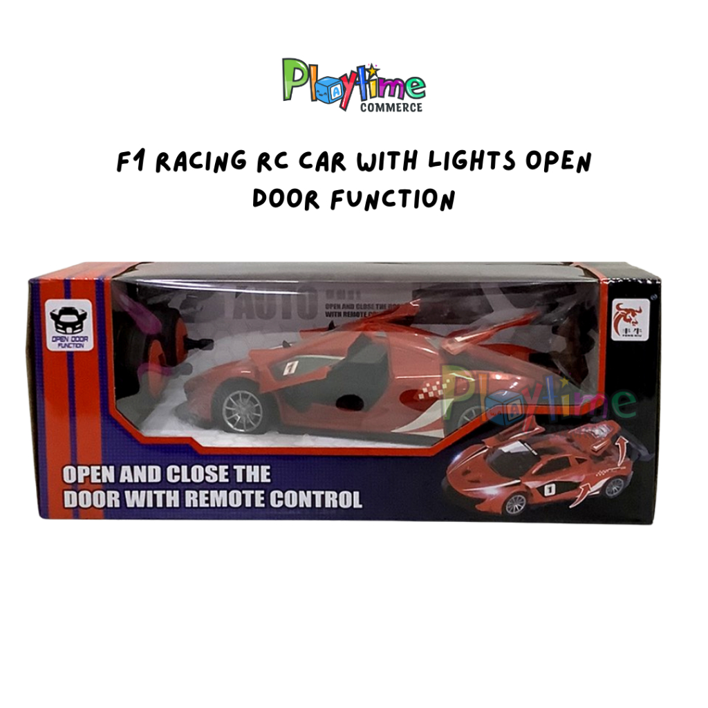 F1 RC Racing Car with Headlights Light and Motor Function Open Door ...