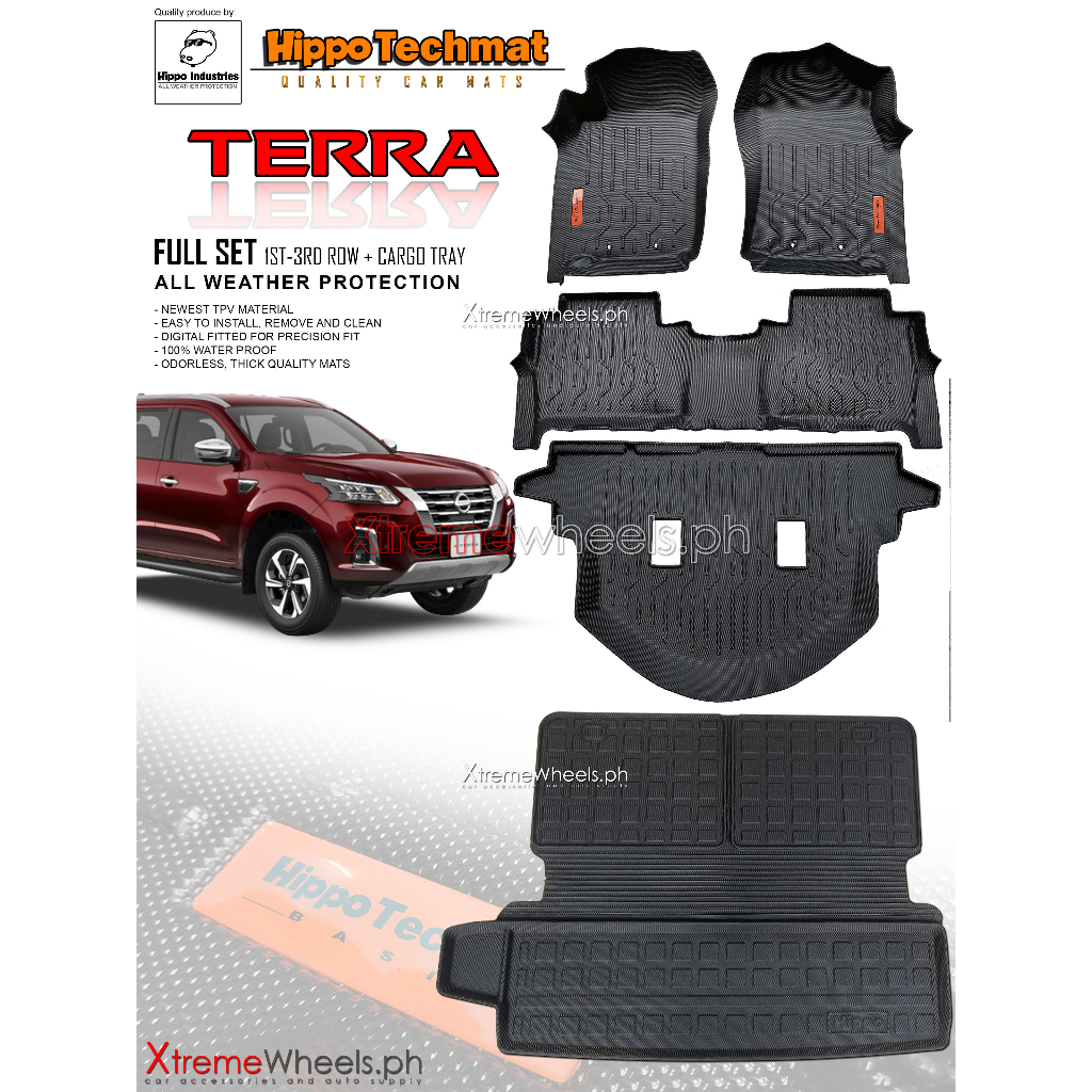 Nissan Terra VL EL VE Sport 2019 to 2026 Hippo Techmat V2 Thick Deep ...