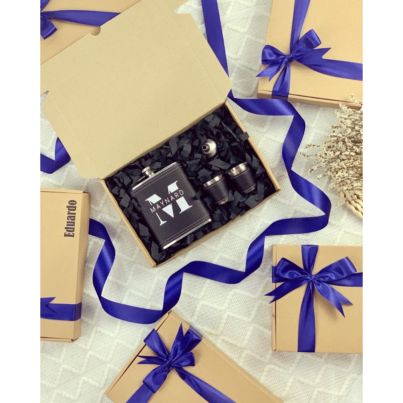 Personalized Hip Flask w/2 shotglass &funnel Gift Set/Souvenir Ninongs ...