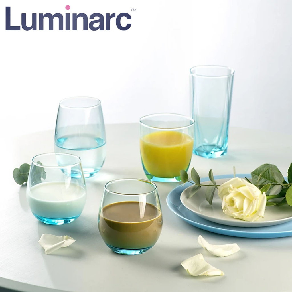 Luminarc V4586 Eiffel Sky Blue 30cl Water Tumbler 6pc | Shopee Philippines