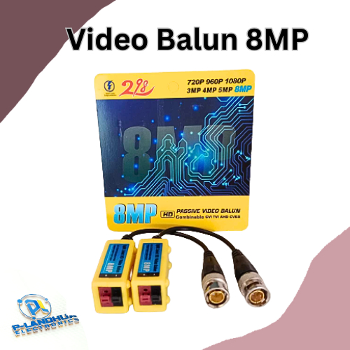 8MP Passive Video Balun Combination CVI/TVI/AHD Clip type Coaxial Video ...