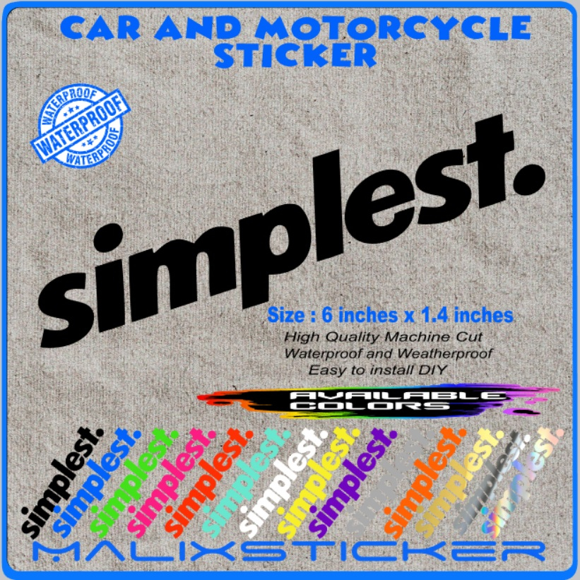 simplest. sticker decals fpr car and motorcycle | Shopee Philippines