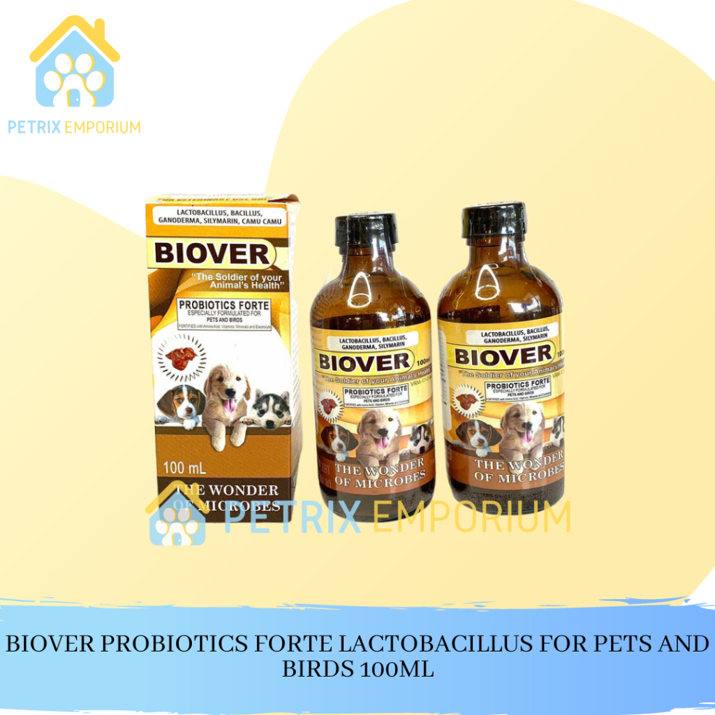 Biover Probiotics Forte Lactobacillus for Pets and Birds 100ml | Shopee ...