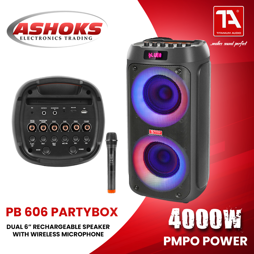 Titanium Audio PB 606 Speaker / Party Box Speaker 606 / 4000W PMPO ...