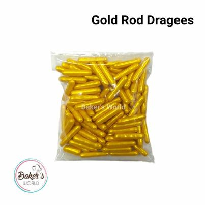 Edible Gold and Silver Rod Dragees 50g | Shopee Philippines