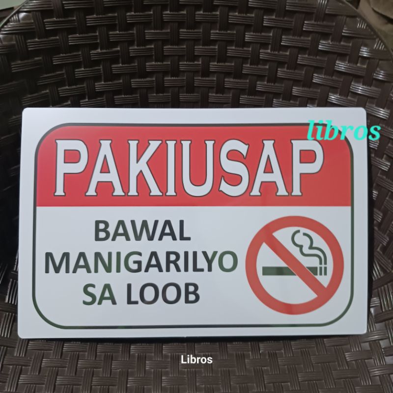 PVC A4 size Signage Pakiusap Bawal Manigarilyo | Shopee Philippines PVC A4 size Signage Pakiusap Bawal Manigarilyo | Shopee Philippines