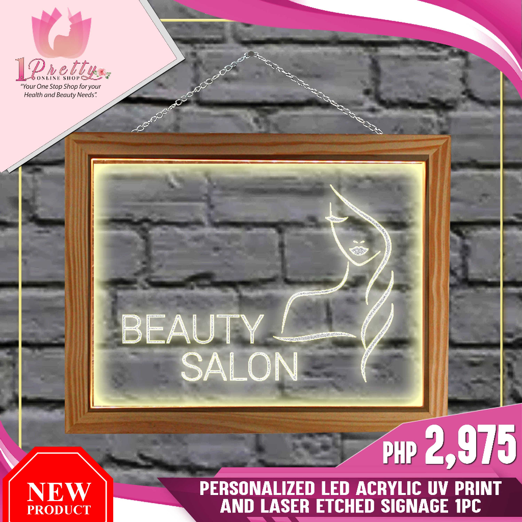 1Pretty Personalized LED Signage FREE EDIT A3 Size Acrylic with LED ...