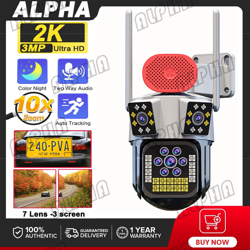 ALPHA 3MP CCTV Camera Wi-Fi Outdoor Ip Security 10X Optical Zoom Ai ...