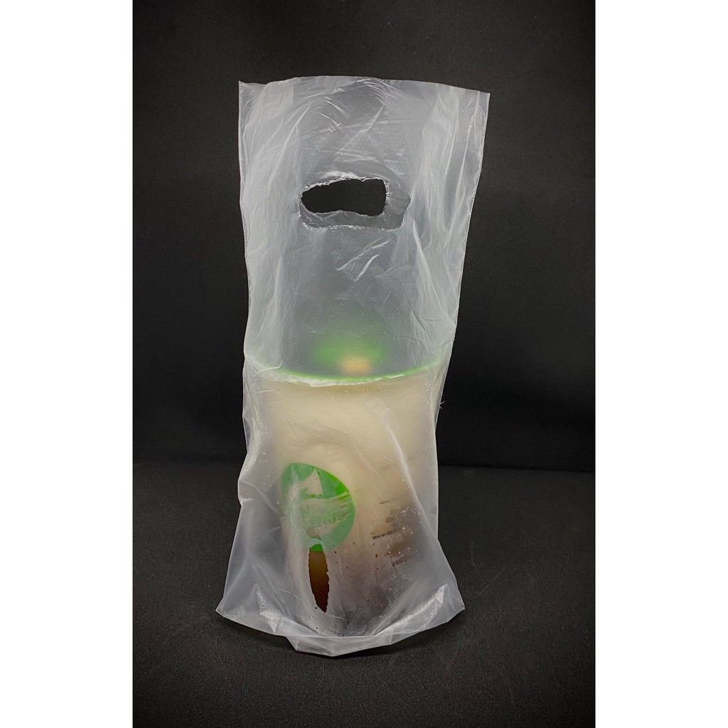 Single take out plastic bag for milk tea 100 pcs | Shopee Philippines
