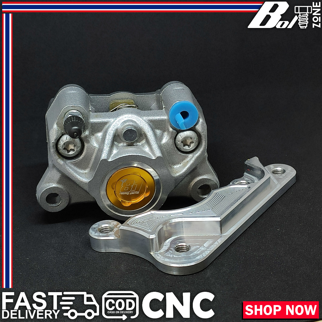 FORMULA 2 POT CALIPER WAVE / XRM WITH ALLOY BRACKET and BRAKE PAD ...