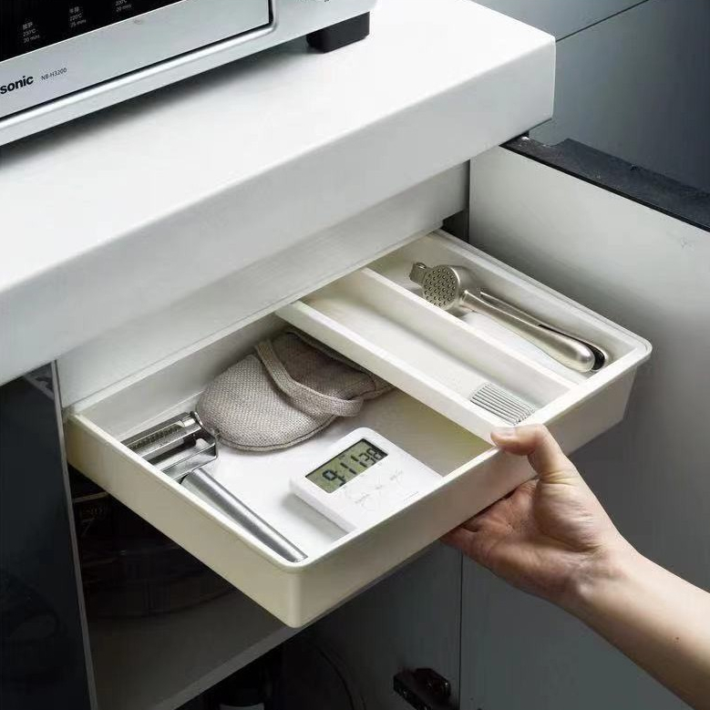 DIY Stick-on Table Desk Drawer Stationary Storage Organizer Under Desk ...