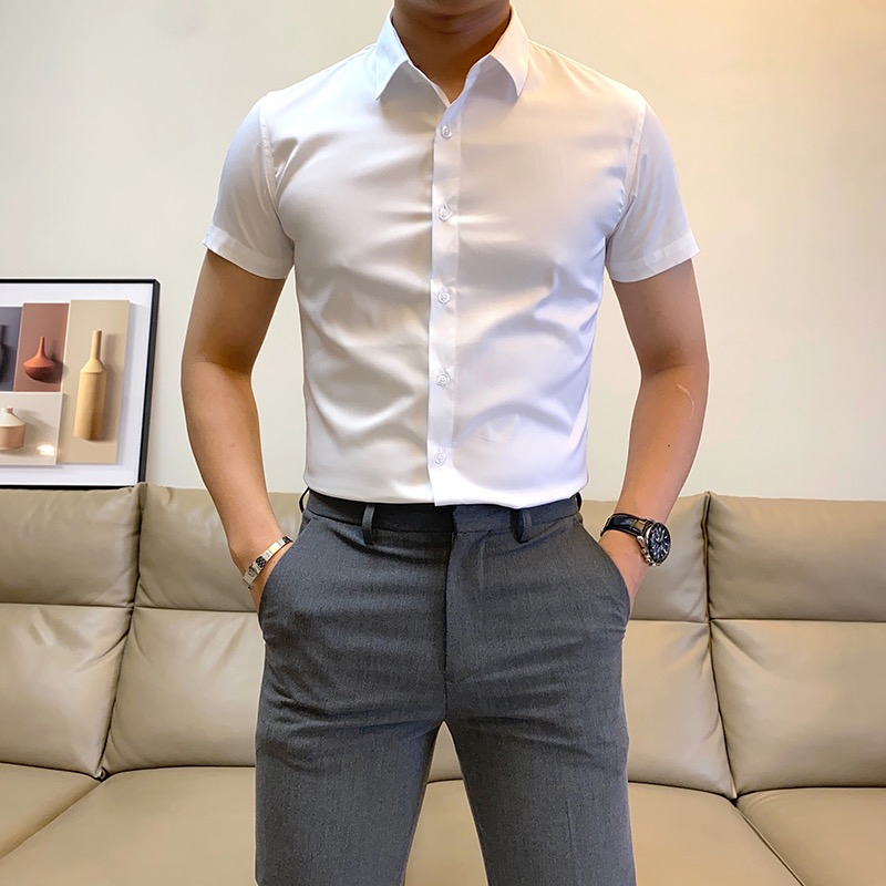 KAHAN Premium Quality Polo For Men Short Sleeve Cotton Silk Full Button ...