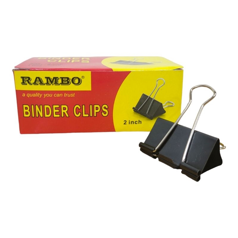 Rambo Binder Clip Box of 12 Pieces 2" | Shopee Philippines