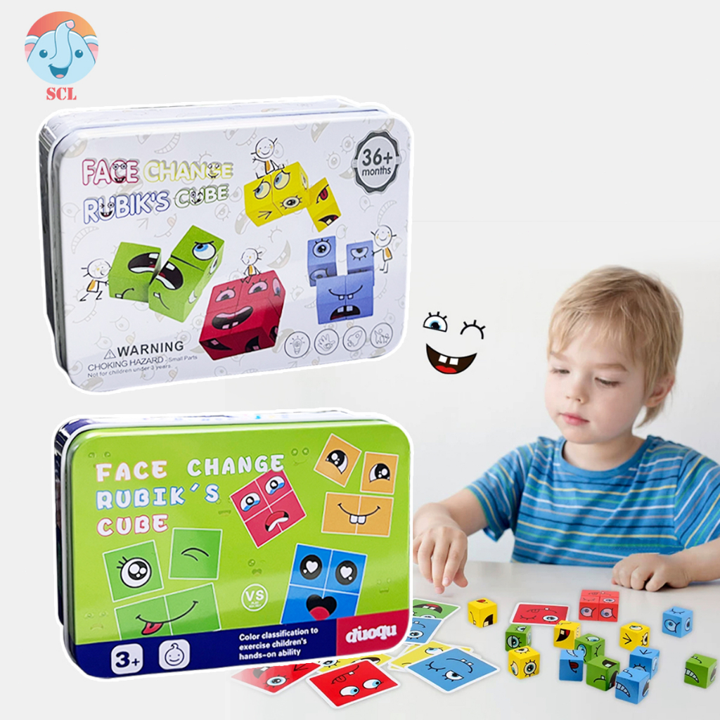 Expression Puzzle Building Blocks GameChildren's educational party toys ...
