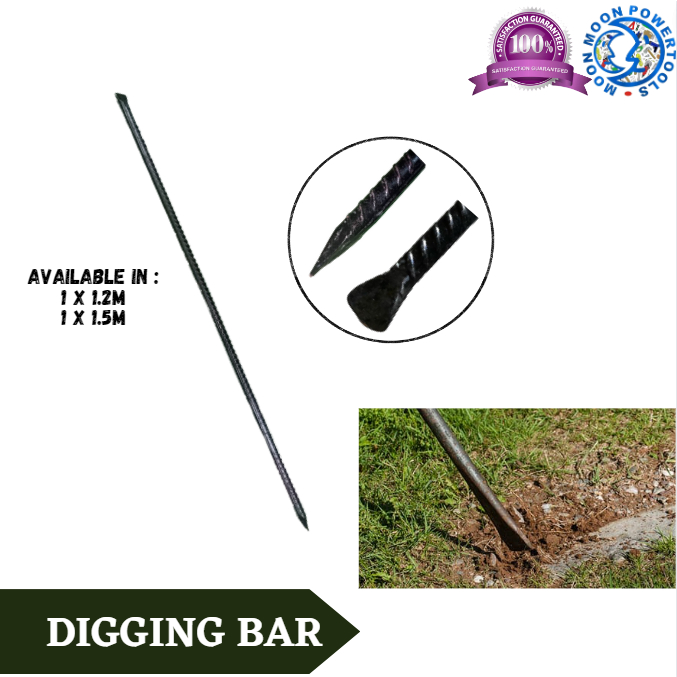 Heavyduty Digging Bar 1''x1.5m // 1" X 1.2M black or green | Shopee ...