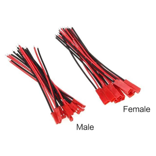 1PAIR - JST Wire 2PIN Plug Cable Wire 10cm 15cm 20cm Female Male Plug Connector. | Shopee ...