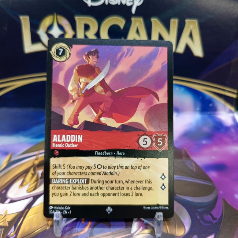 Aladdin #104/204 - TCG Disney Lorcana The First Chapter Super Rare ...