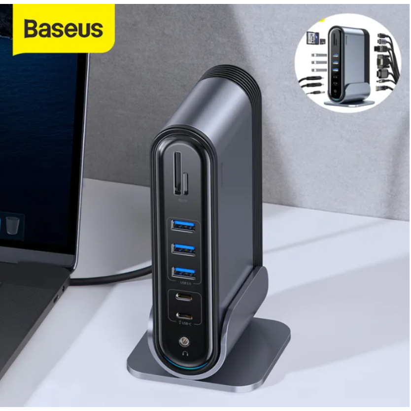 Baseus 17 in 1 USB C HUB Type C to Multi HDMI USB 3.0 with Power ...