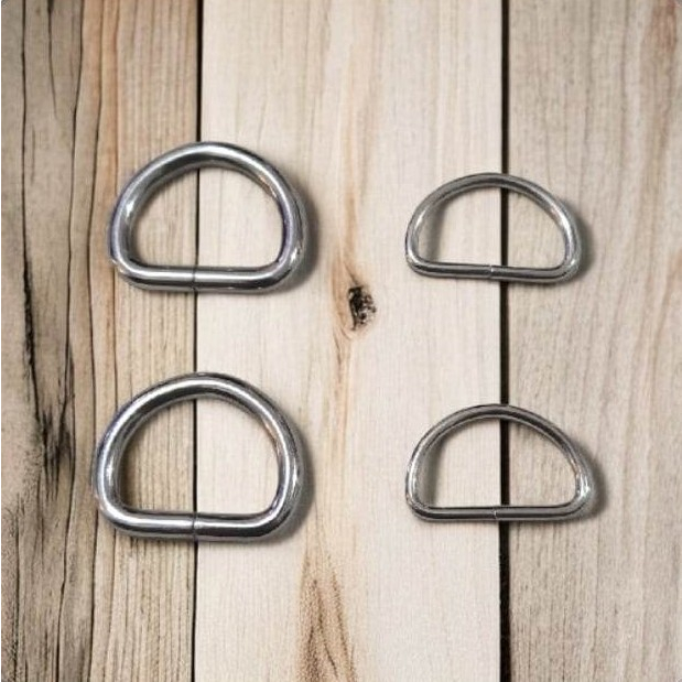 2pcs Metal D Ring Buckle for Strapping Webbing Purse Leather Bag Craft ...