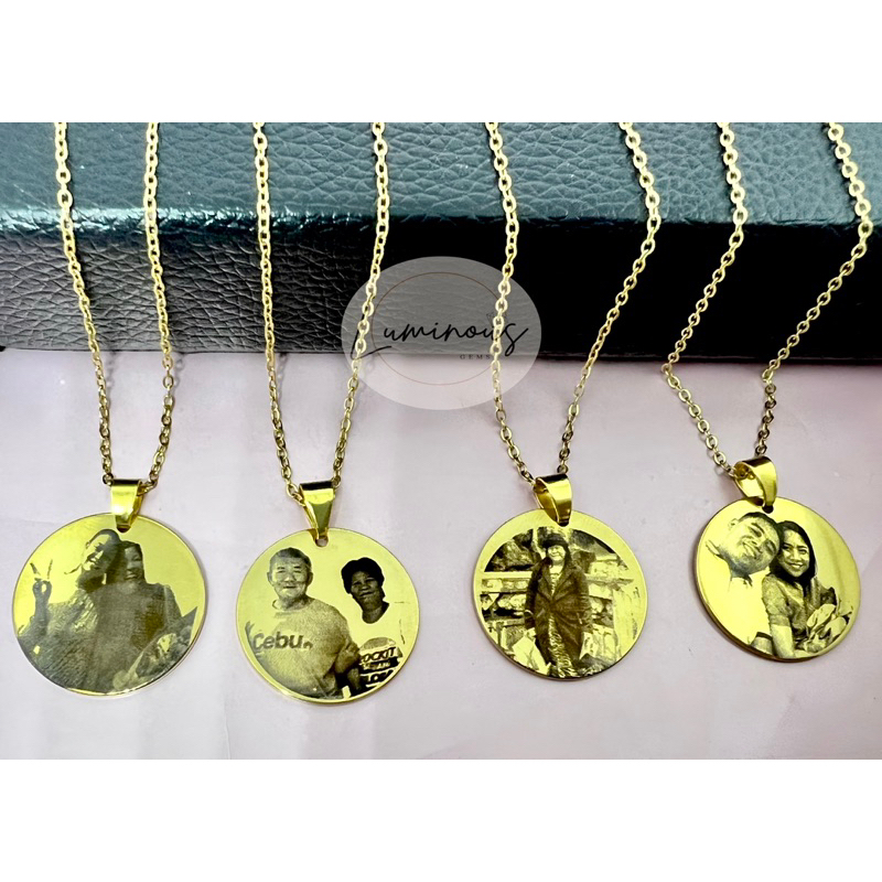 Personalized Photo Laser Marking Necklace/Memory Necklace | Shopee ...