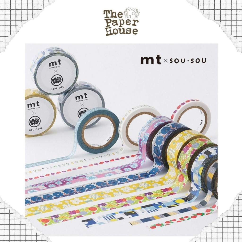MT x Sou-Sou Collaboration- Washi Tape (Full Roll, 15mm x 7m) | The Paper House | Shopee Philippines