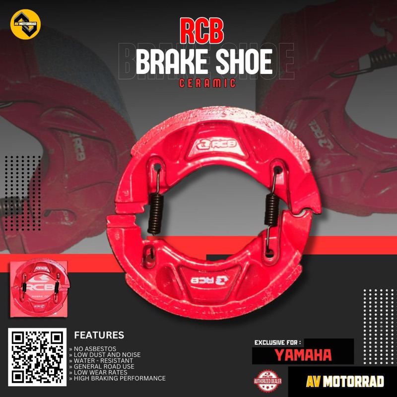 RCB BRAKE SHOE YAMAHA AEROX/ MIO | Shopee Philippines