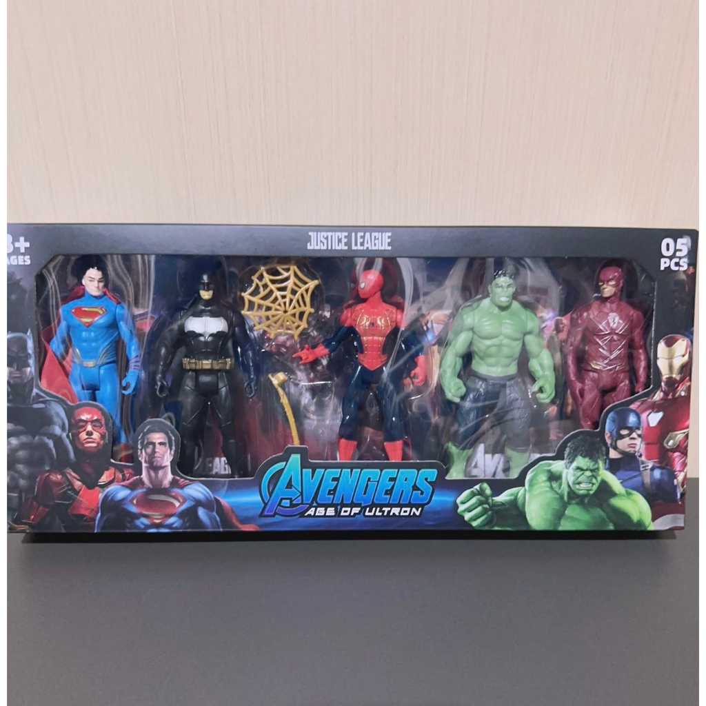 Avengers set of 5pcs/box Spiderman Captain America Hulk TOYS | Shopee ...