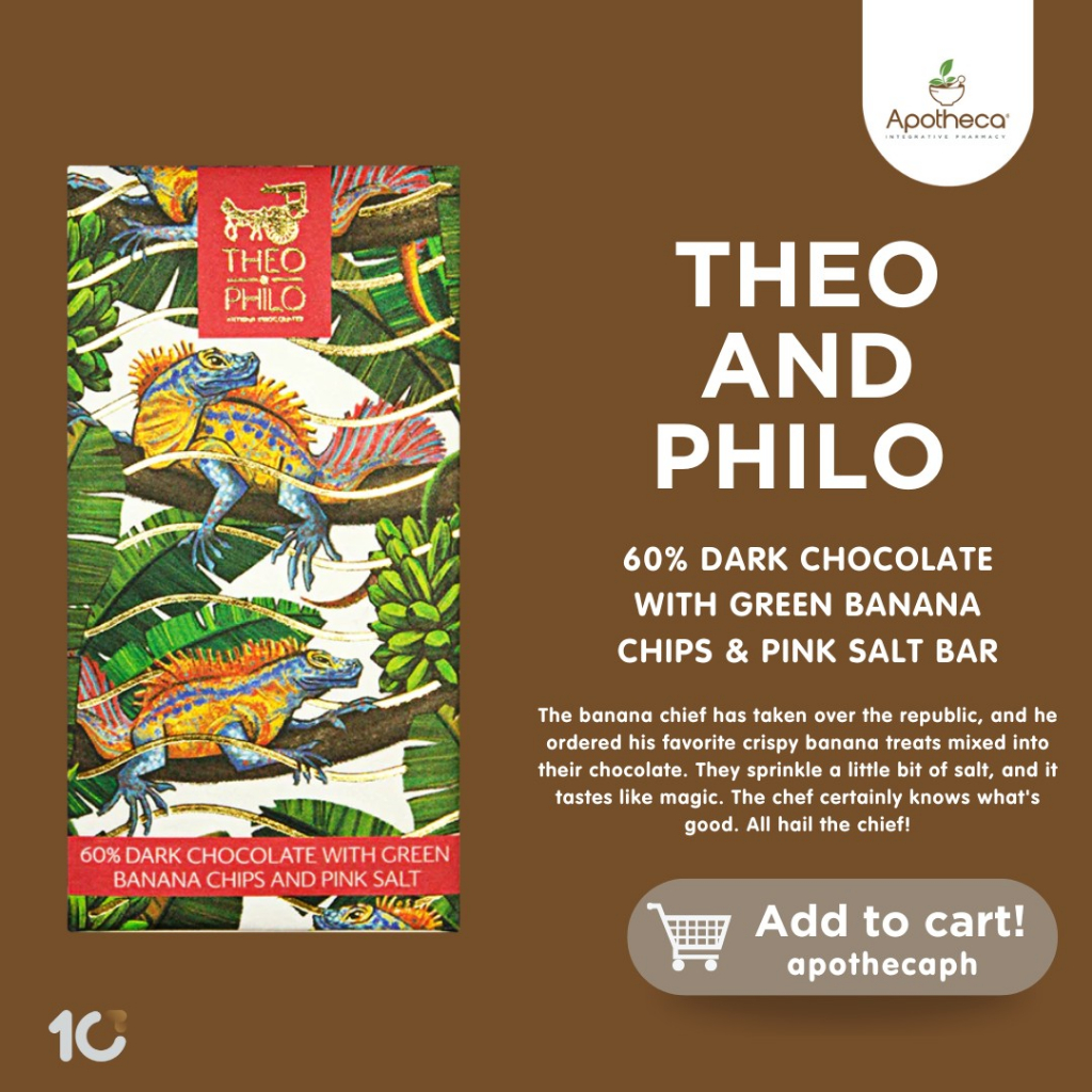 Theo and Philo Chocolates 60% Dark Chocolate with Green Banana Chips ...