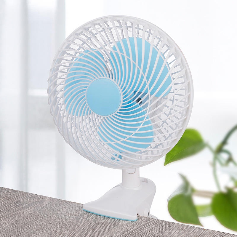 Three-blade spiral electric fan, two-speed wind desk fan, clip fan ...