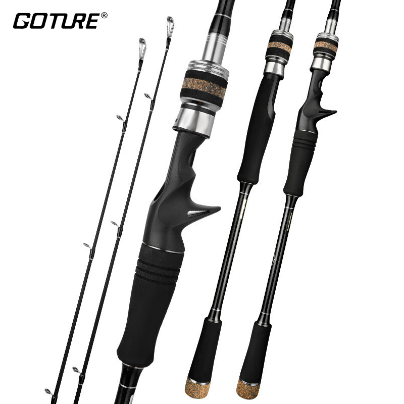 HUNTING BLACK MH+H Double Tips Spinning Fishing Rod Carbon Throw Rod ...