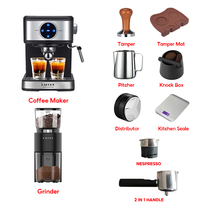 LAHOME Smart Fully Automatic Espresso Coffee Maker Machine Expresso ...