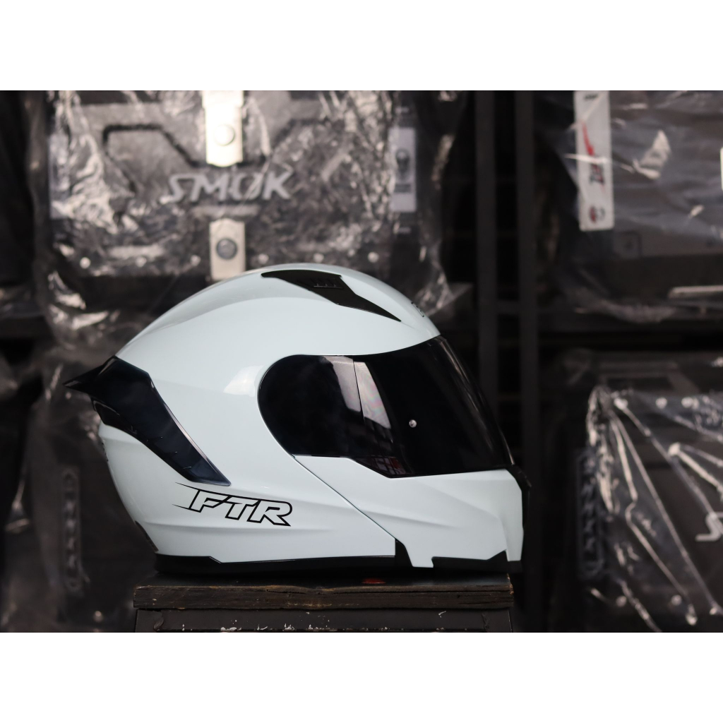 FTR HELMET SCOPE MODULAR LT BLUE WITH FREE CLEAR LENS AND SPOILER ...