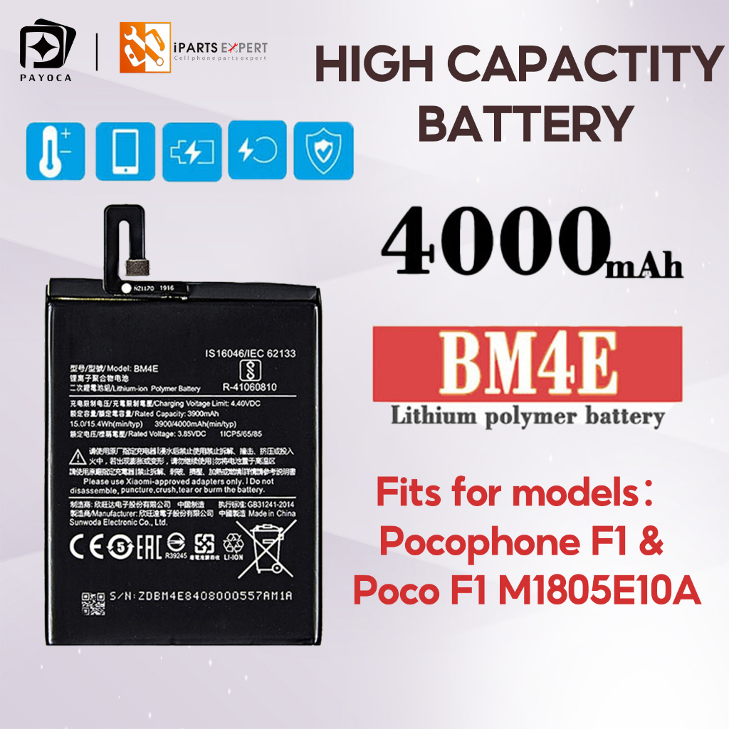 IPARTSEXPERT 𝐎𝐫𝐢𝐠𝐢𝐧𝐚𝐥 Replacement Battery BM4E For 𝐗𝐢𝐚𝐨𝐦𝐢 Pocophone POCO F1 Phone Battery ...