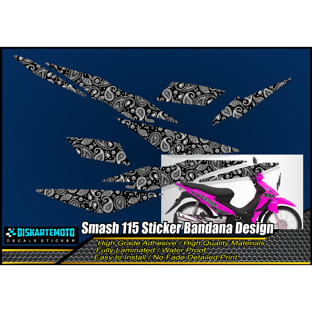 Smash 115 bandana design sticker | Shopee Philippines