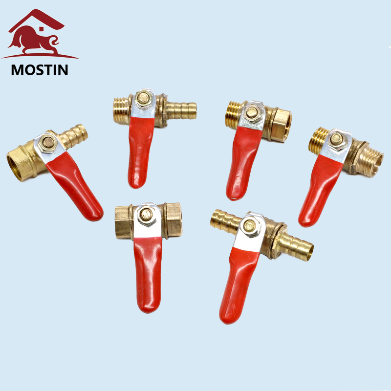 Brass Ball Valves For Heater Gas Hose Barbed Fitting 1/4" air Brass ...