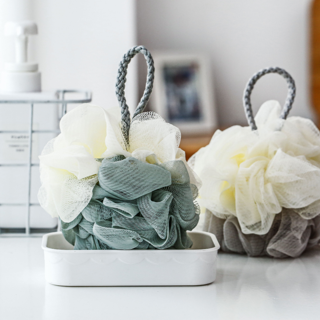 Bath Shower ball Sponge Bath Loofahs Mesh Pouf Shower Ball | Shopee ...