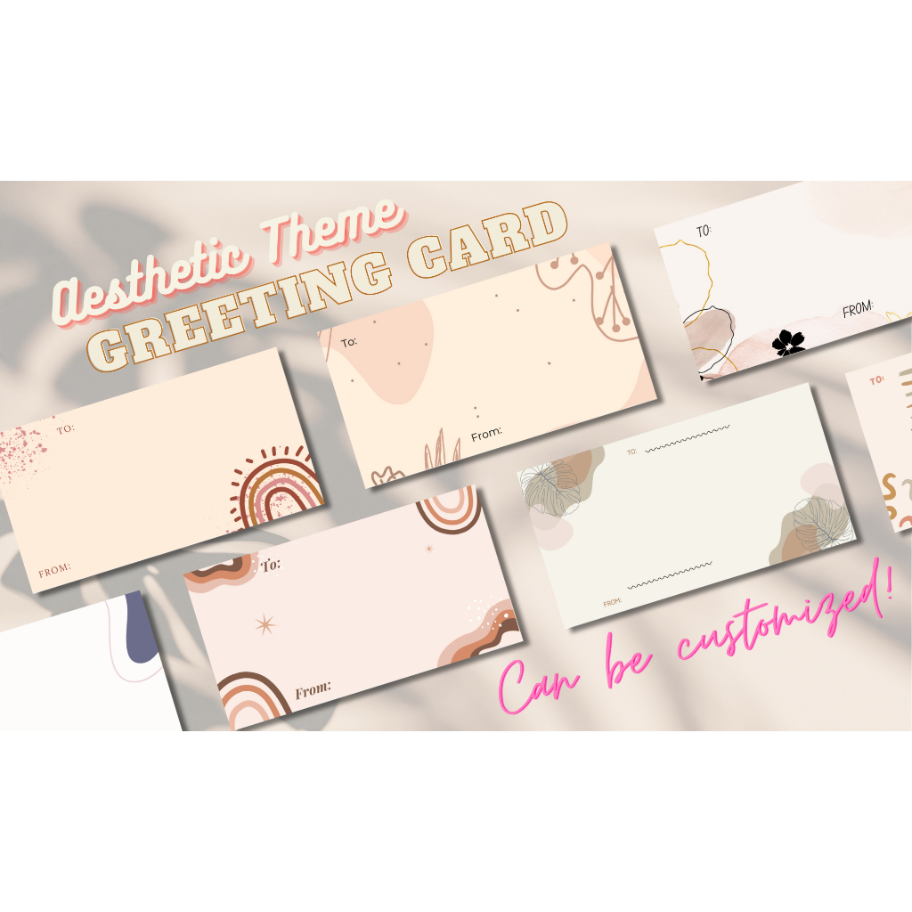 PERSONALIZED GREETING CARD 20s - AESTHETIC COLLECTION 1 | Shopee ...