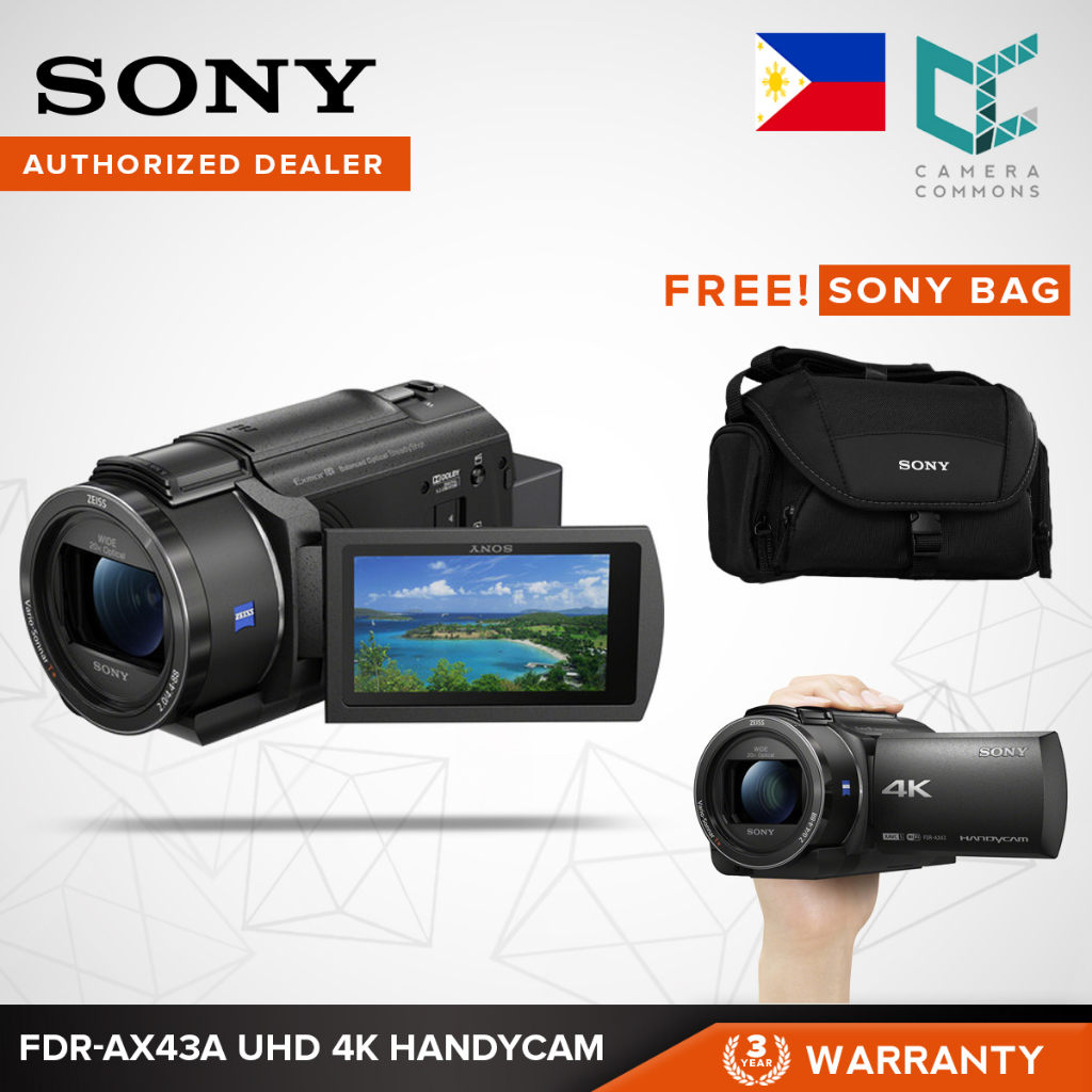 Sony FDR-AX43A UHD 4K Handycam Camcorder Video Recording Camera FDR AX43A | Shopee Philippines