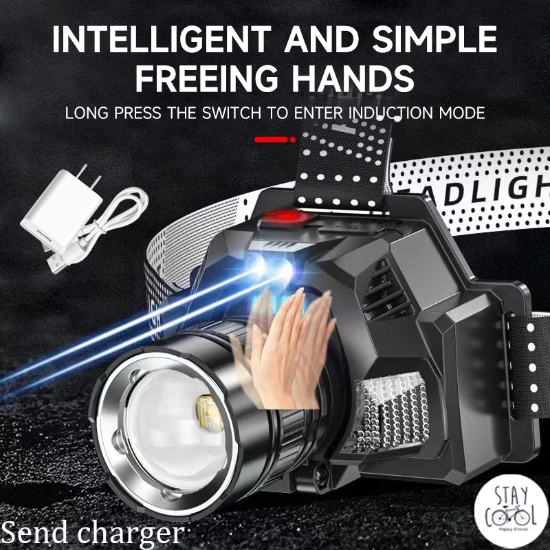 FAN Multifunctional Outdoor USB Headlamp Flashlight Led Headlamp ...
