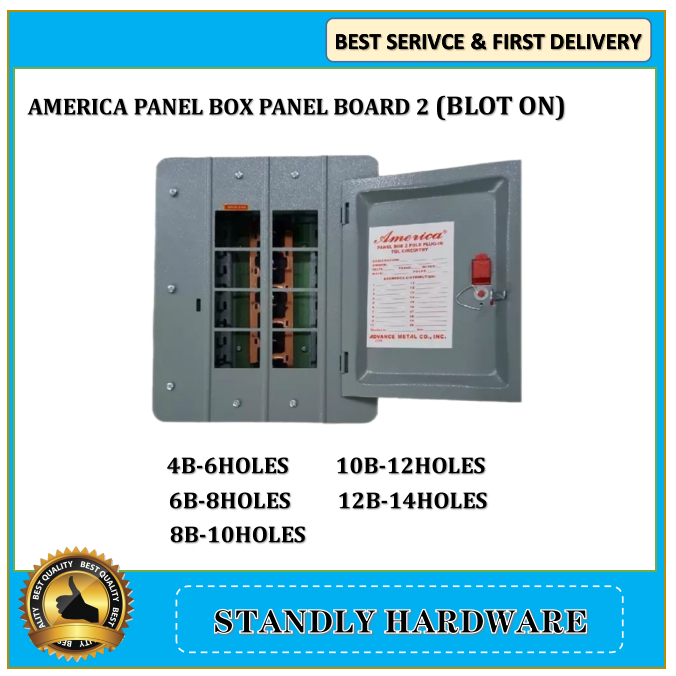 AMERICA PANEL BOX PANEL BOARD 2 (bolt on) - 12 BRANCHES 6 8 10 12 14 ...