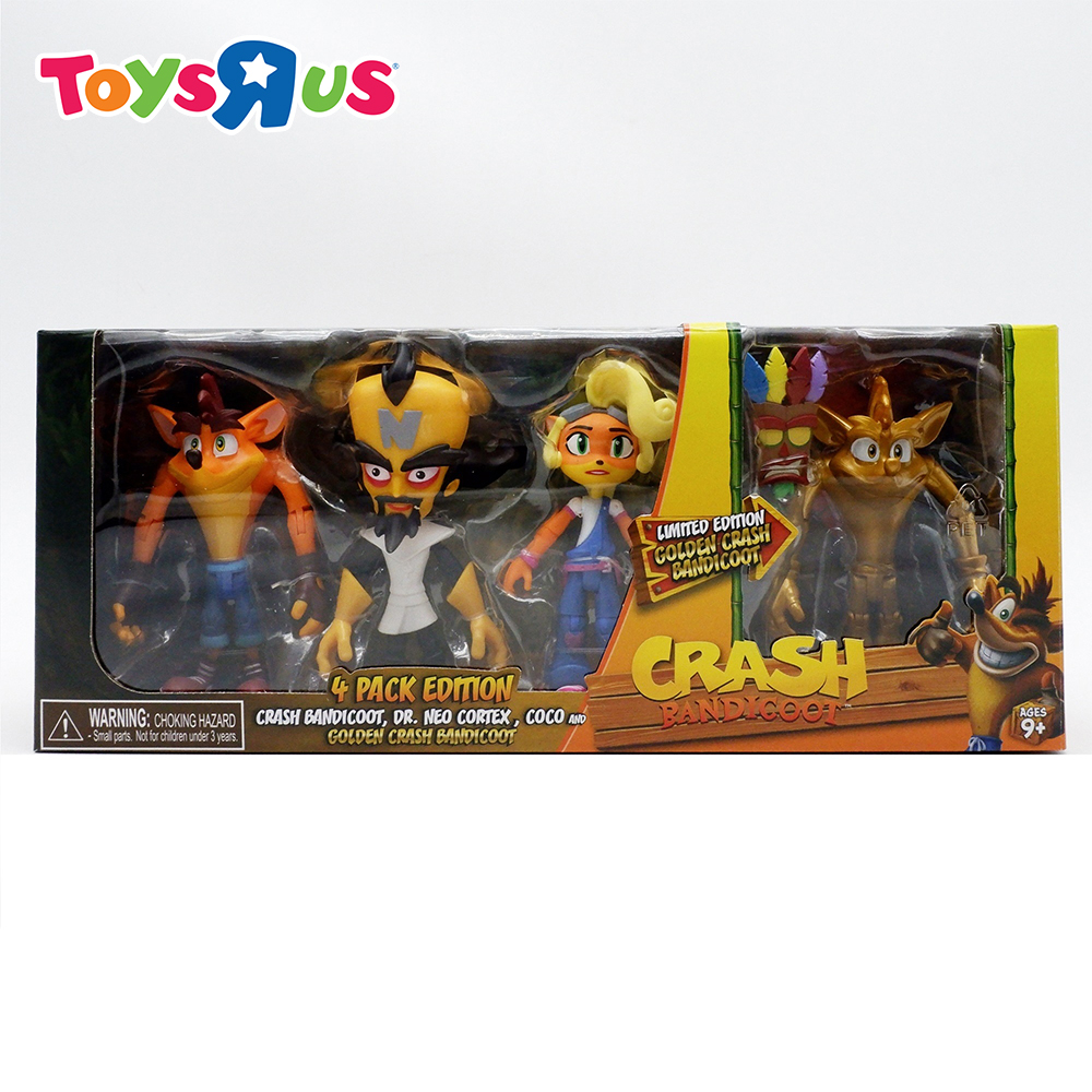 Crash Bandicoot Crash, Coco, Dr. Neo & Golden Crash 4-Inch Action ...