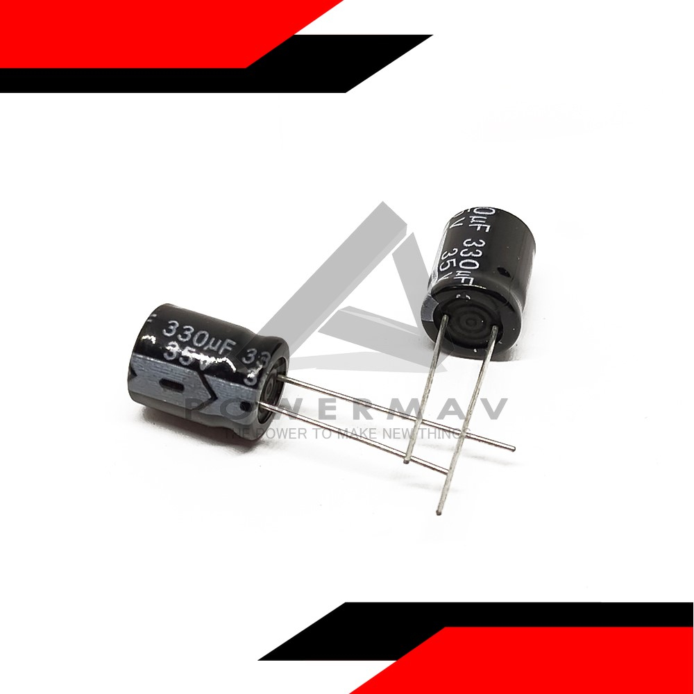 2pcs 330uf 35v capacitor Electrolytic Capacitor Low Leakage Current 20% ...