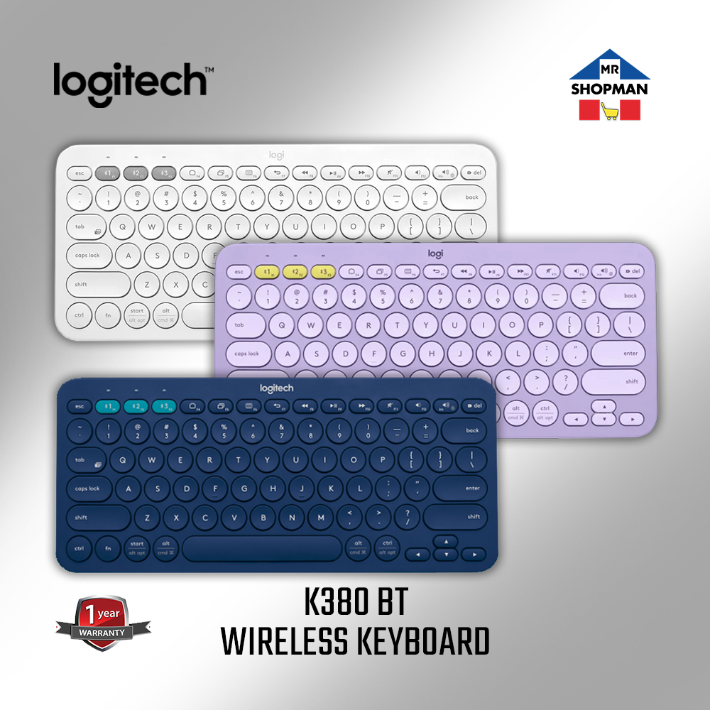 Logitech K380 Multi Device PC / Mac Bluetooth Wireless Keyboard ...