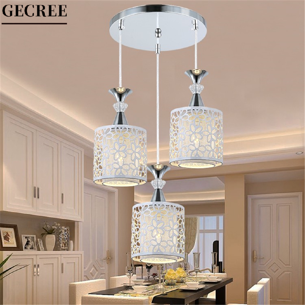 GECREE Pendant Light Nordic chandelier 3 lights Modern petal bulb light ...