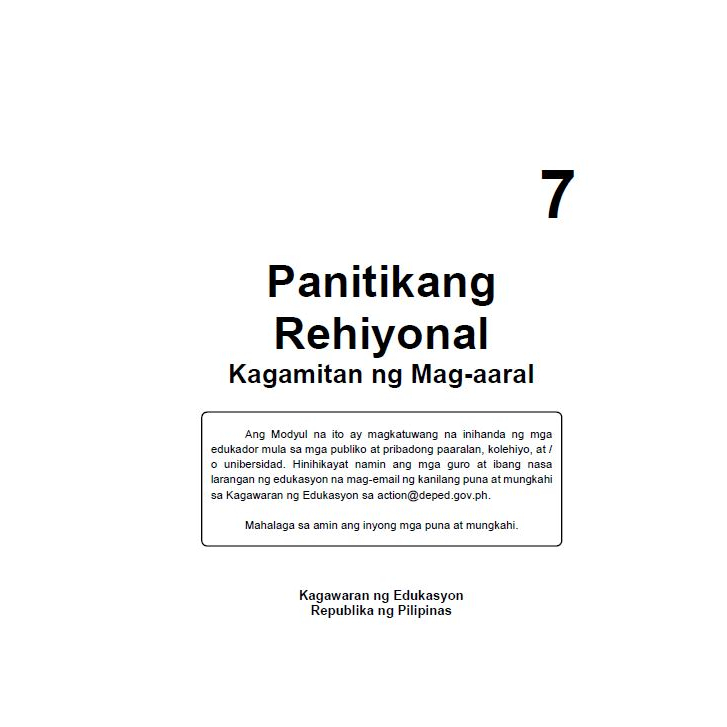 Grade 7 Filipino Kto12 K to 12 Learner's Material Module | Shopee ...