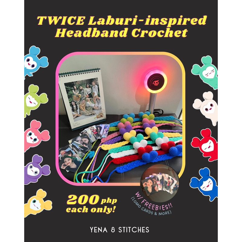 TWICE Laburi-inspired Headband/Lightstick Cover Crochet | Shopee ...