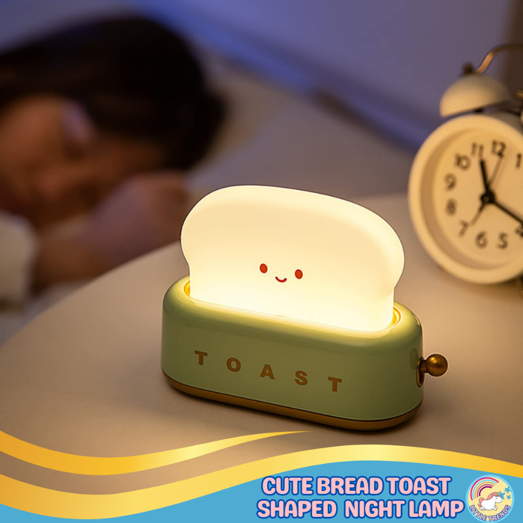 Warm Bread Toast Modern Night Lamp - Dimmable Rechargeable Color ...