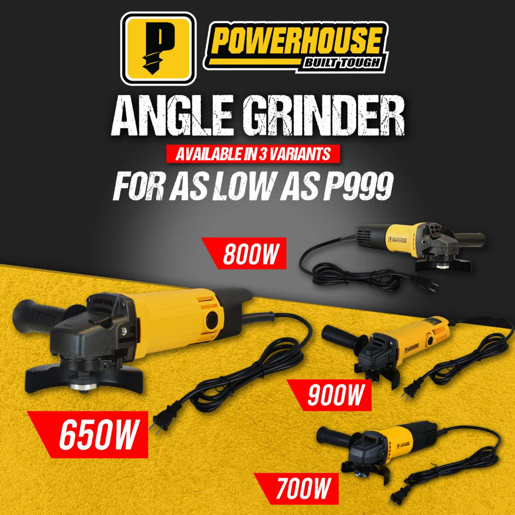Powerhouse Angle Grinder 4 Inches 650w / 700w 800w 900w Heavy Duty ...